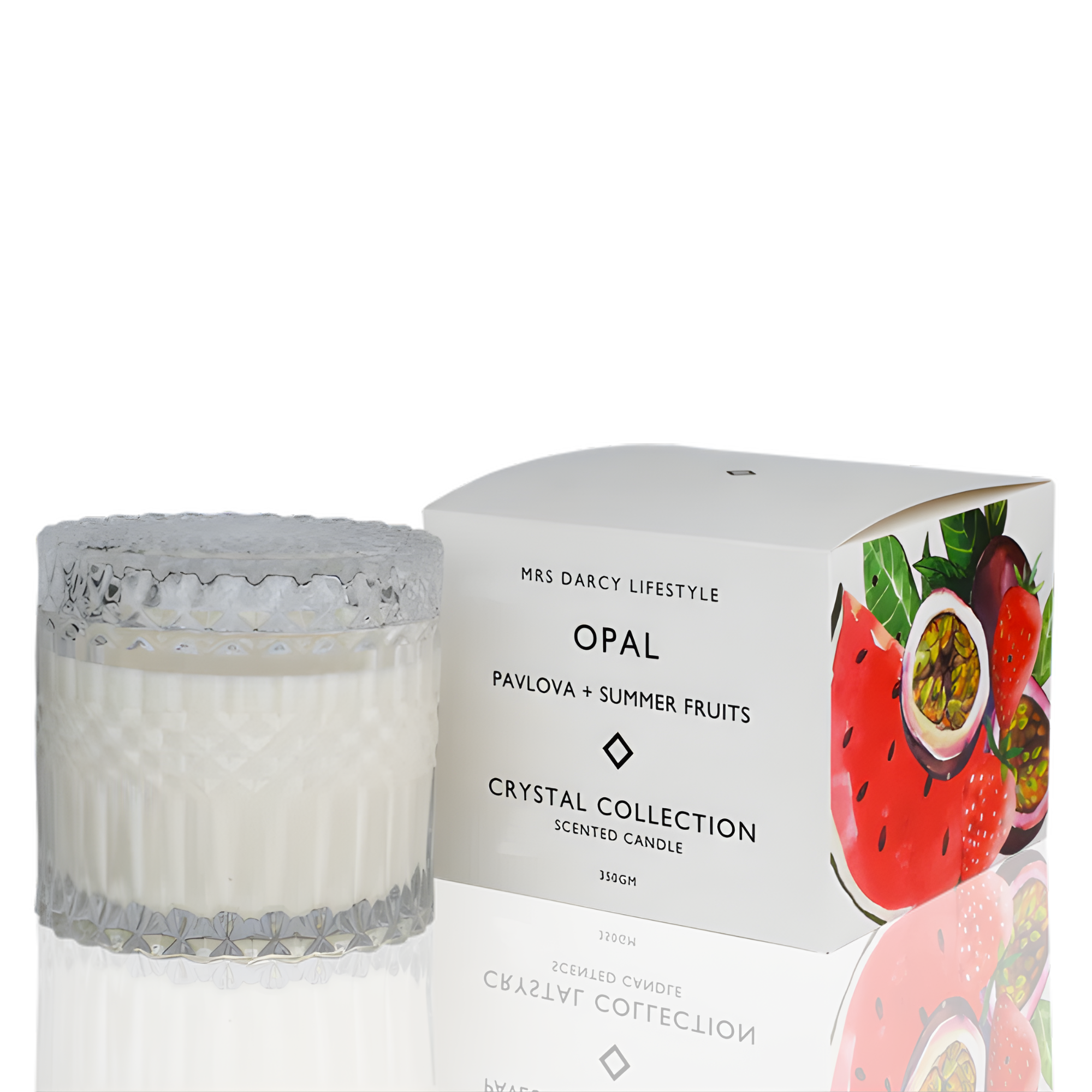 Mrs Darcy Candle Crystal | Pavlova & Summer Fruits | Ivy Vibe Boutique