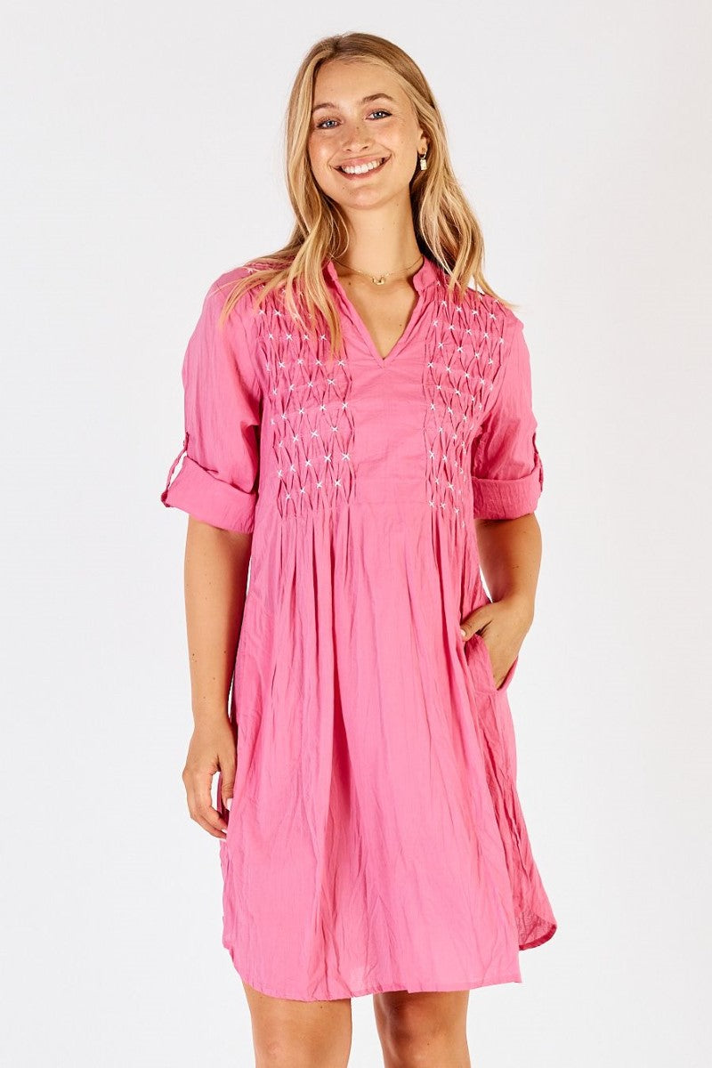 Lulalife Zoe Tuck Dress | Candy | Ivy Vibe Boutique